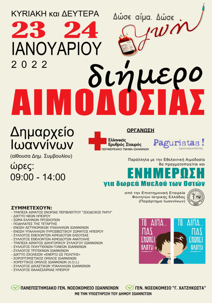 ΑΙΜΟΔΟΣΙΑ ΙΑΝΟΥΑΡΙΟΥ 2022 - Λ.Ε.Α.Δ.Ι.